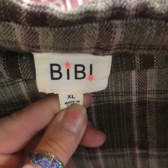 BiBi | Tops | Xl Bibi Flannel Ombre Shirt | Poshmark